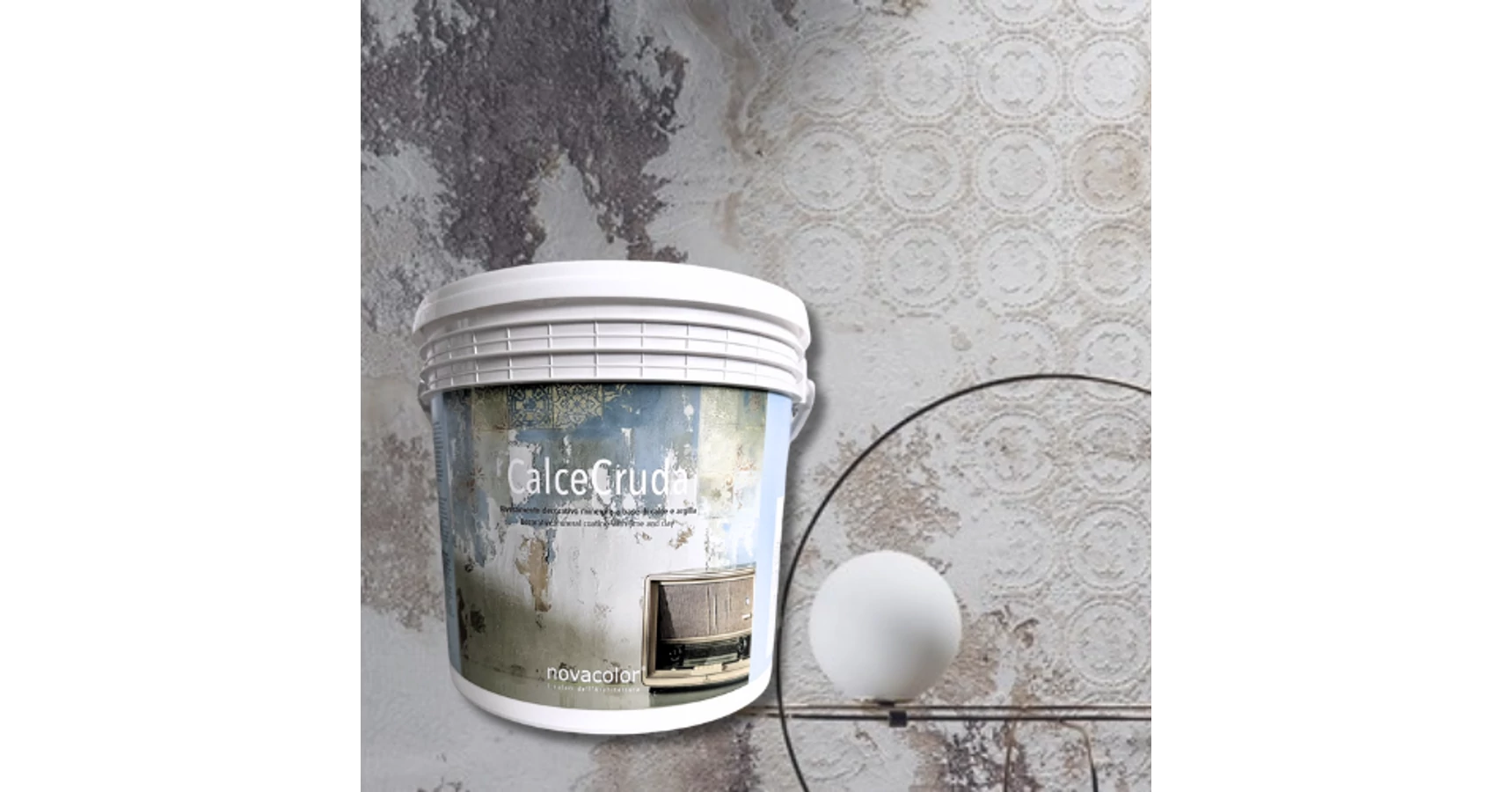 Meszes alapú Novacolor dekorglett - CalceCruda 5kg